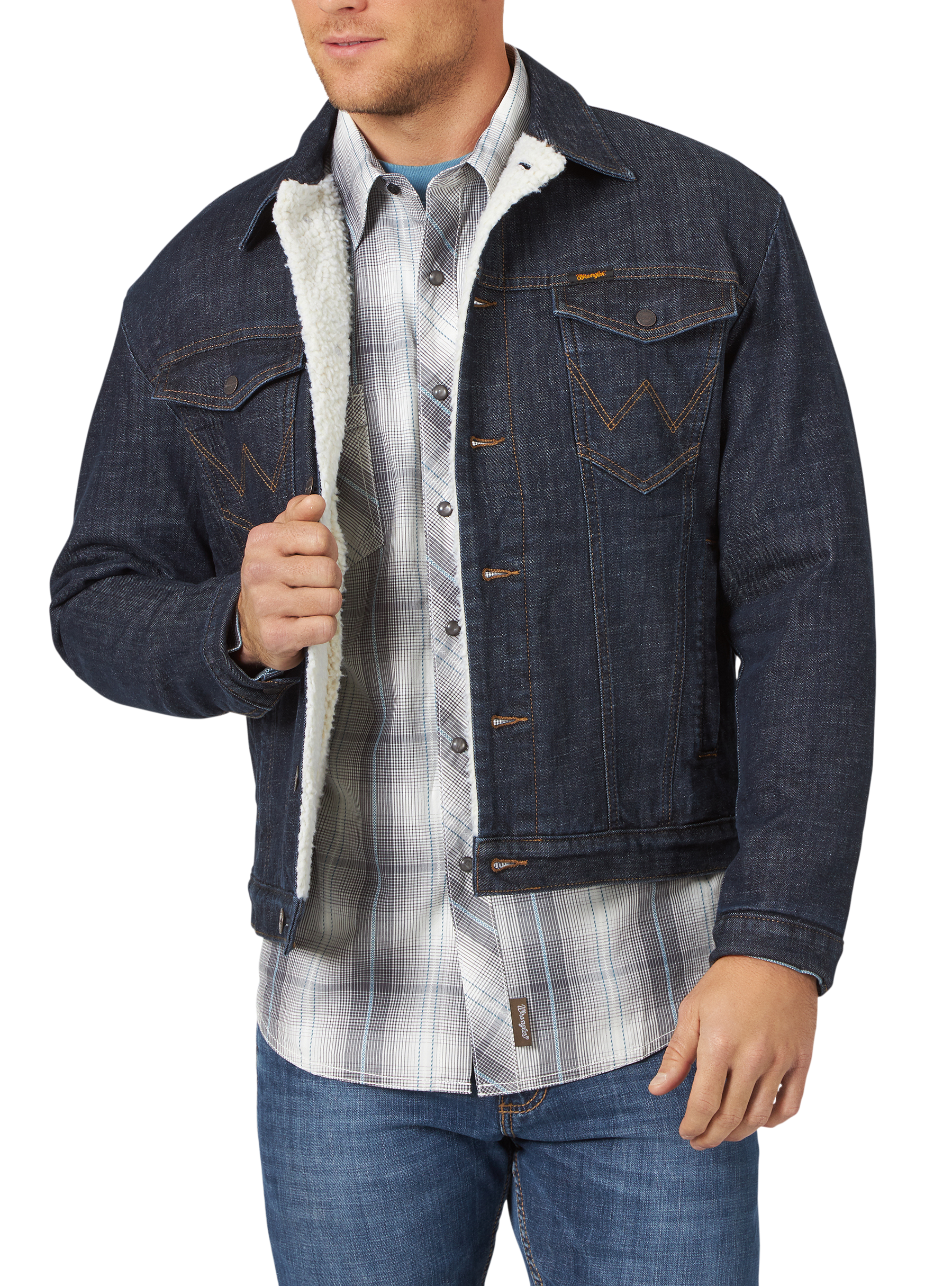 Wrangler Retro Sherpa Lined Western Denim Jacket for Men | Bass Pro Shops